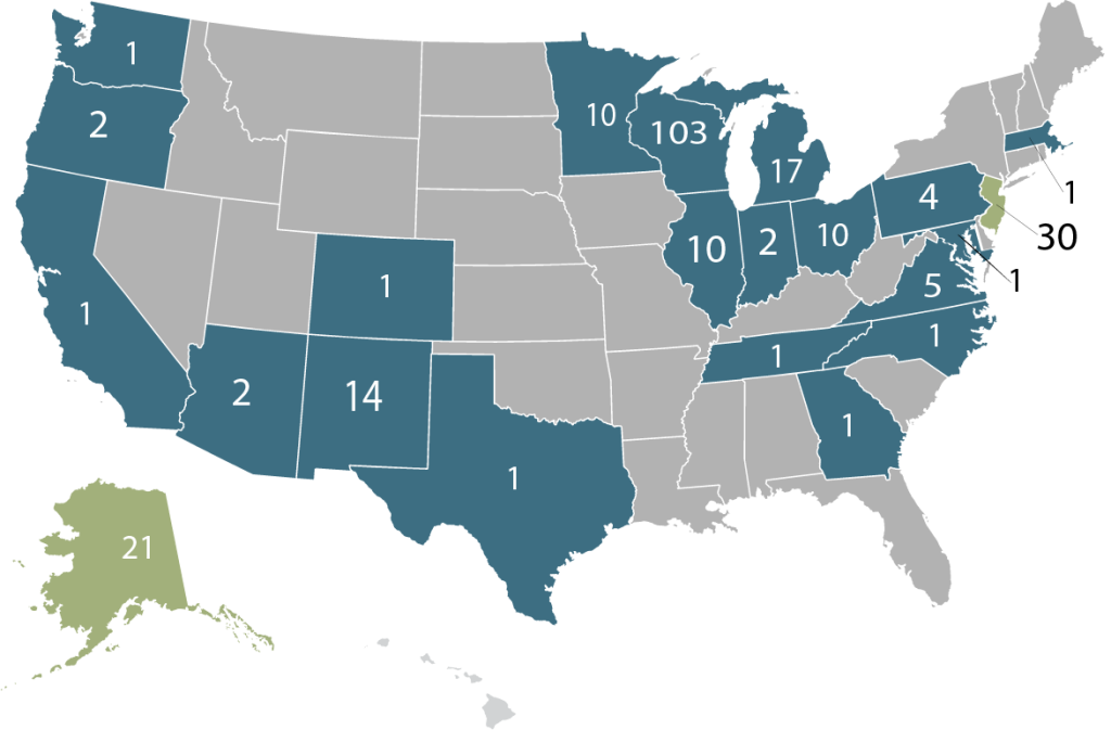 Program Participant Map and Alumni – New to Public Health – UW–Madison