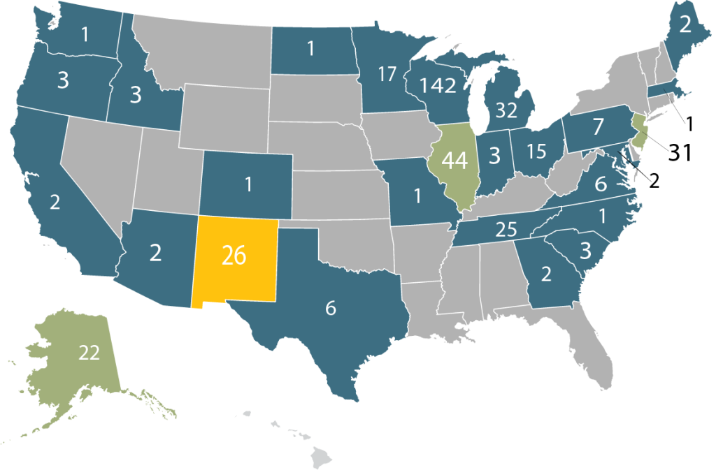 Program Participant Map and Alumni – New to Public Health – UW–Madison